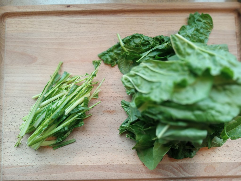 Stir Fried Bok Choy, Komatsuna, Chard and Radish with Garlic Sauce ...